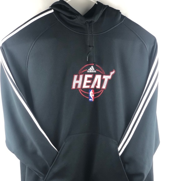 adidas | Sweaters | Adidas Miami Heat Three Stripe Hoodie Sweater Xl ...